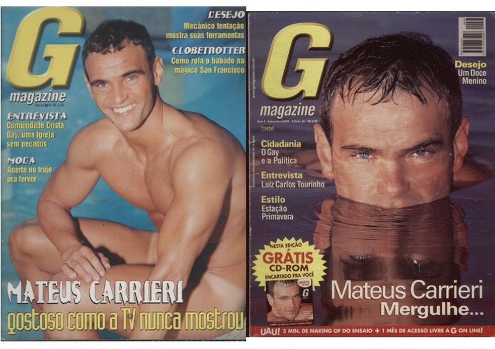 Primeiro famoso a posar nu na 'G', Mateus Carrieri é ator e também personal trainer; artista ...