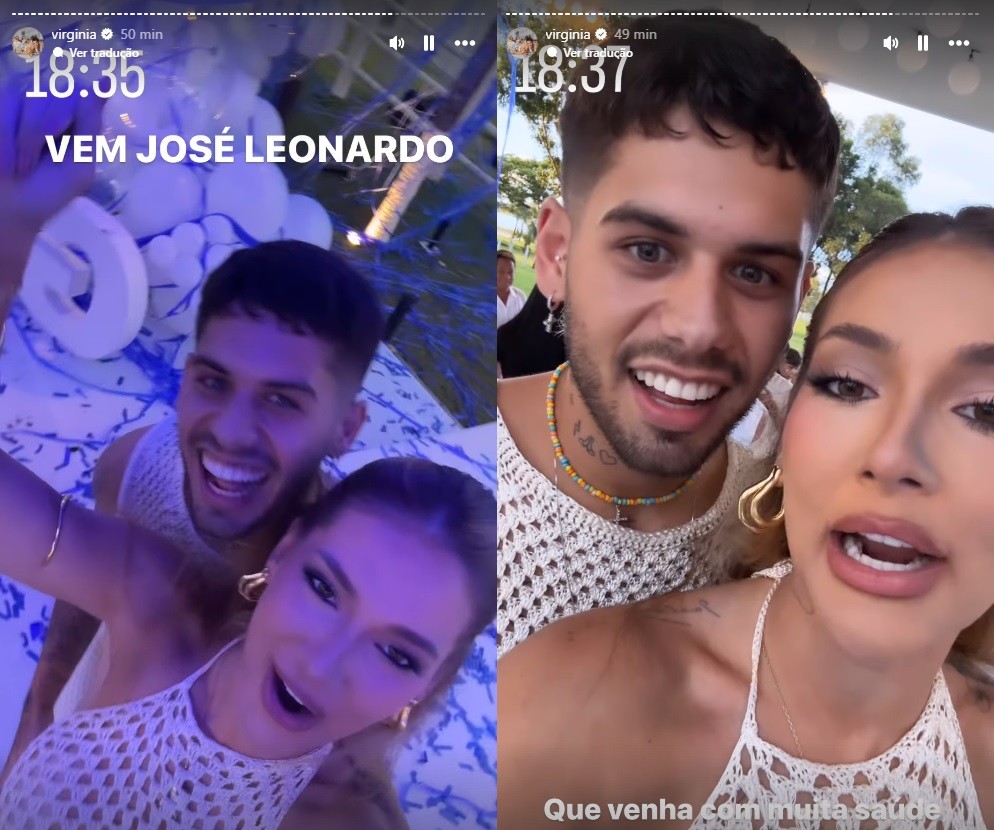 Virginia curte show de Zé Felipe do palco em Portugal e cantor chora; vídeo