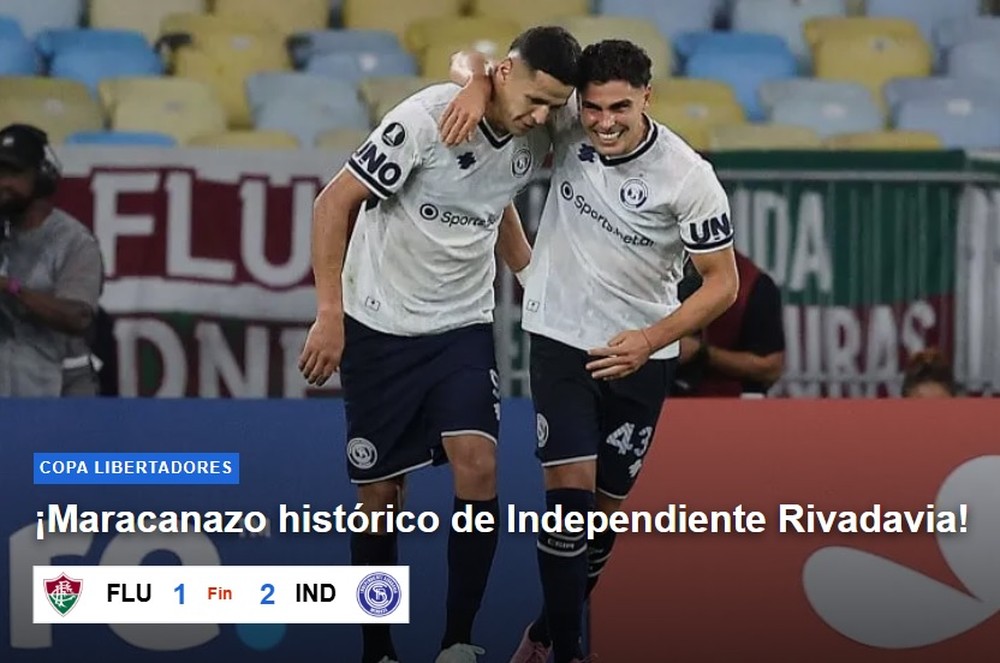Vitória do Independiente Rivadavia sobre o Fluminense repercute na ...