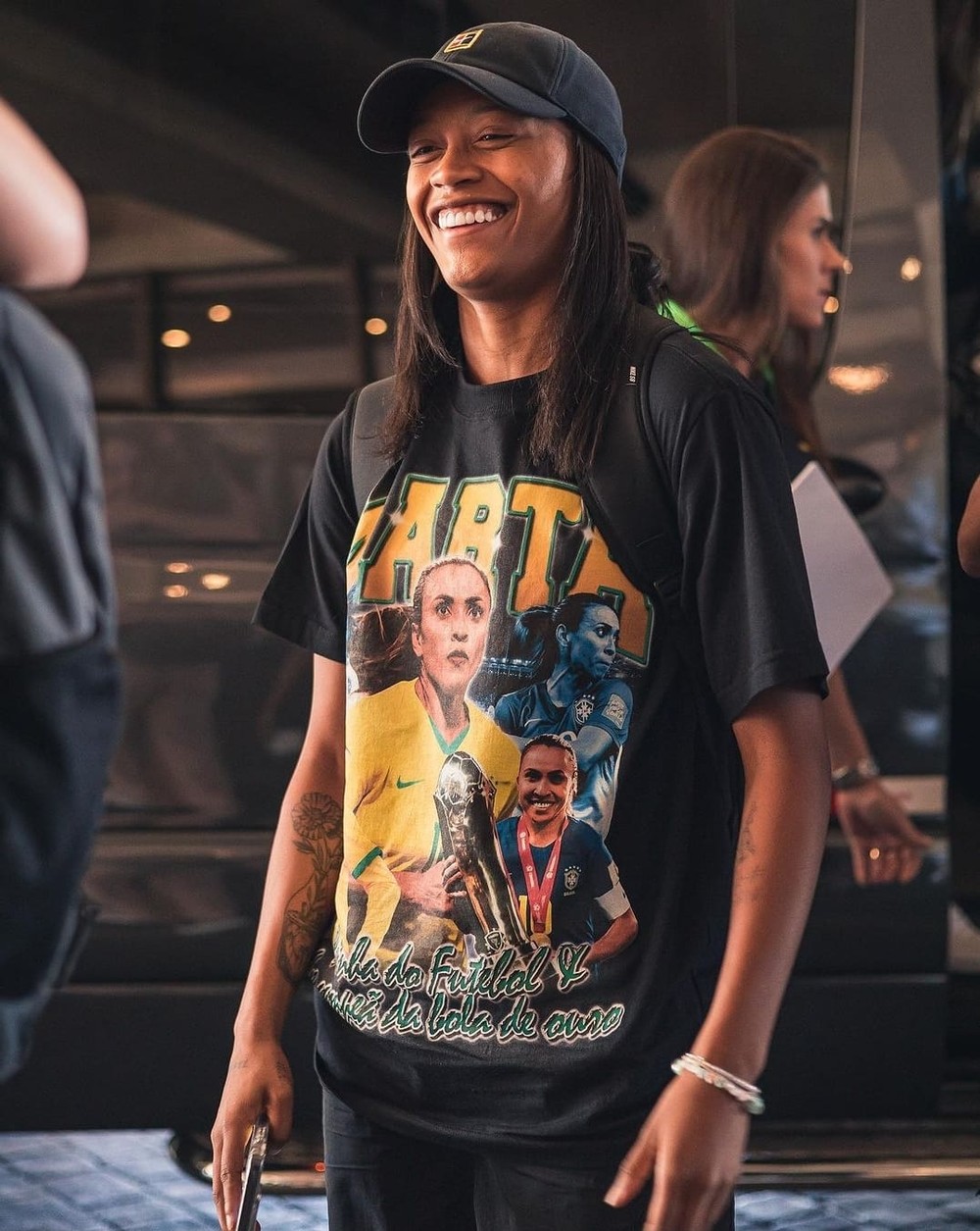 Amigas e rivais: Ary Borges e Marta já se enfrentaram dentro de campo em partida nos EUA