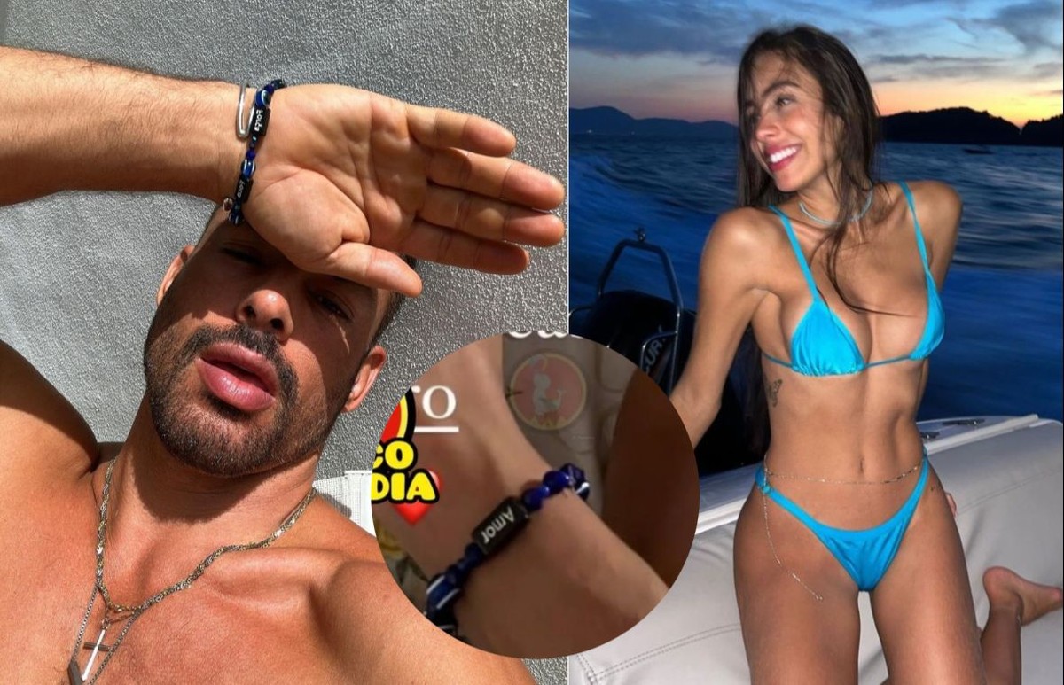 Cauã Reymond e novo affair, cirurgiã dentista, usam pulseiras iguais