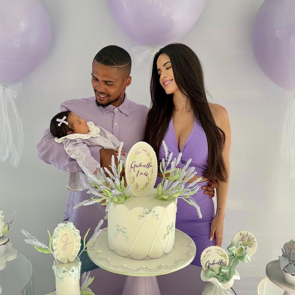 Douglas Costa, do Fluminense, e mulher comemoram primeiro mês da filha ...